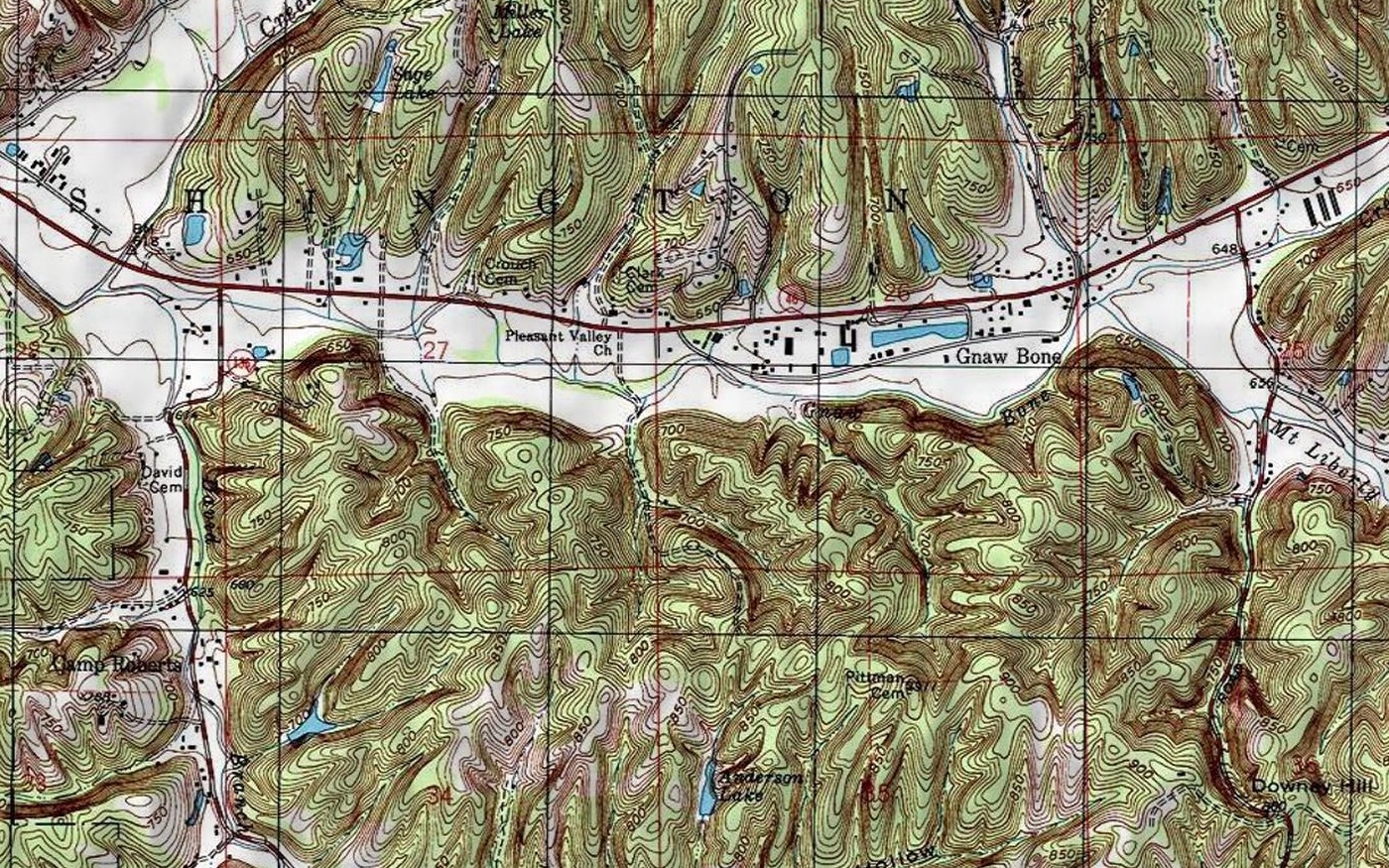 Gnaw Bone, Washington County, IN – Humor on the Map